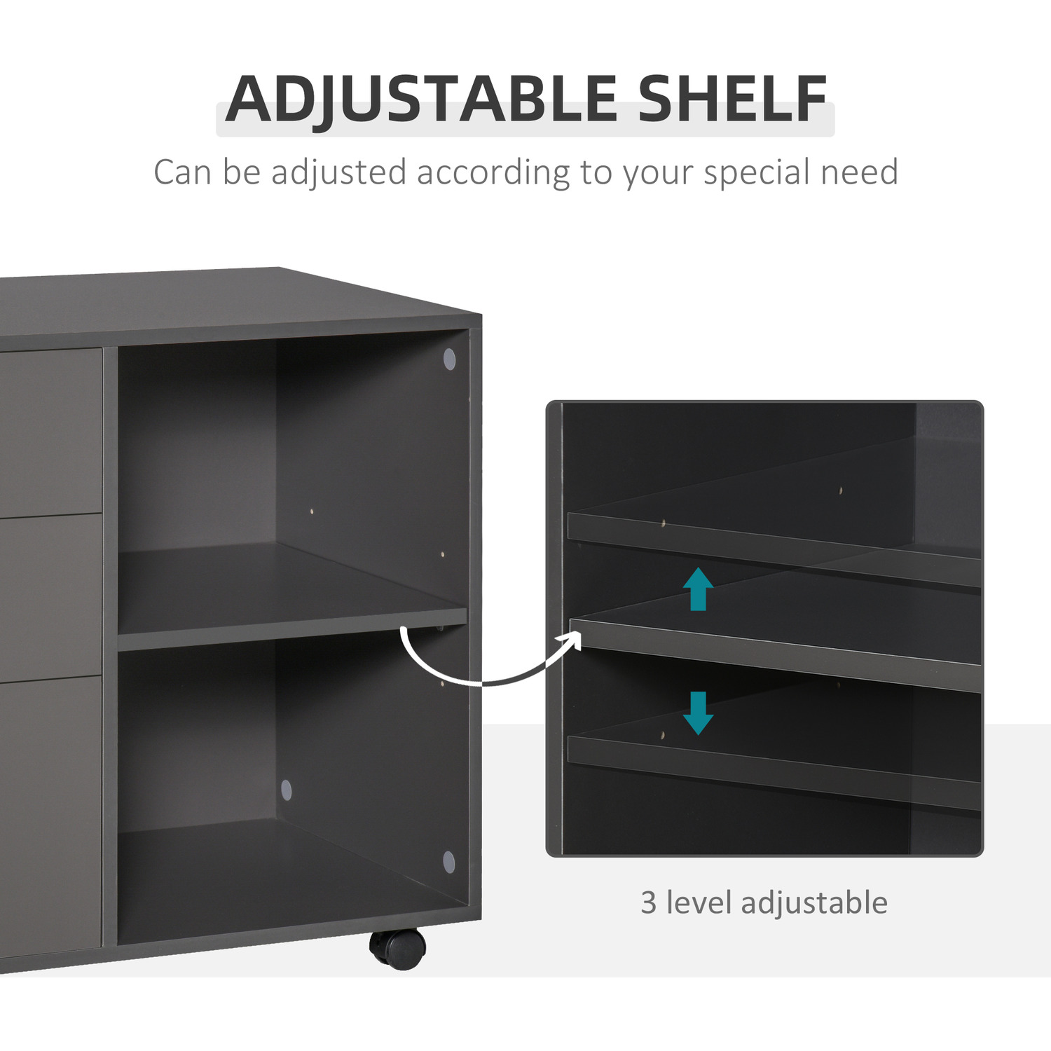 HOMCOM Freestanding Storage Cabinet