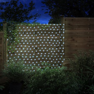 Solar Trellis Net Lights 105 LED Cool White
