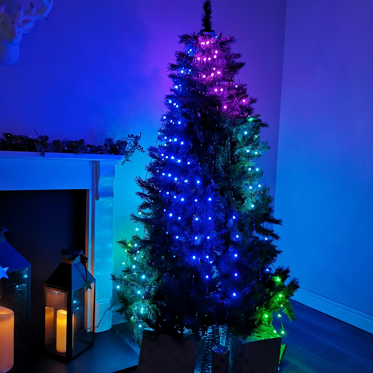 LED Colour Changing Multi Function Digital Waterfall Christmas Lights