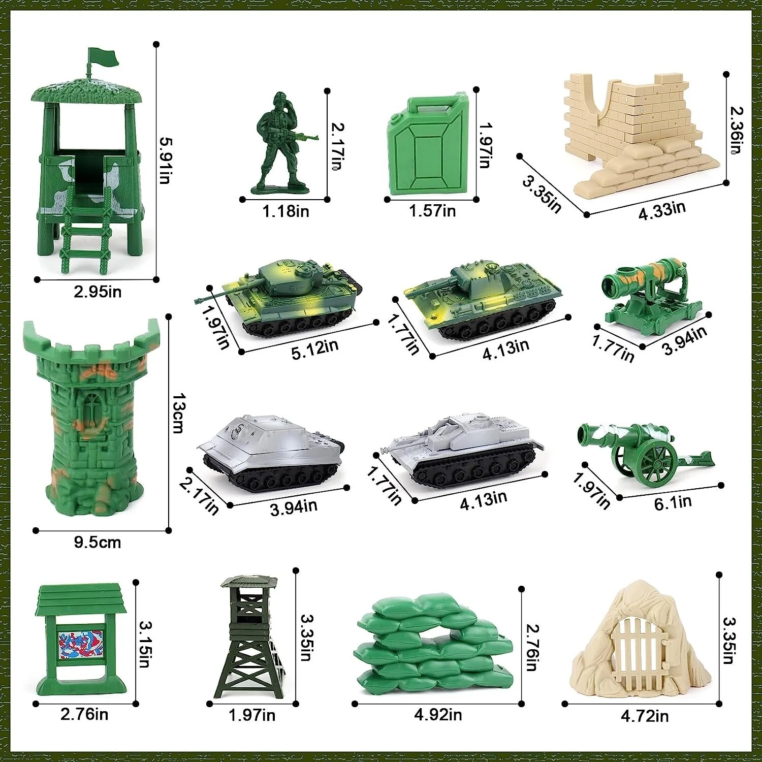 100 Piece Military Toy Set