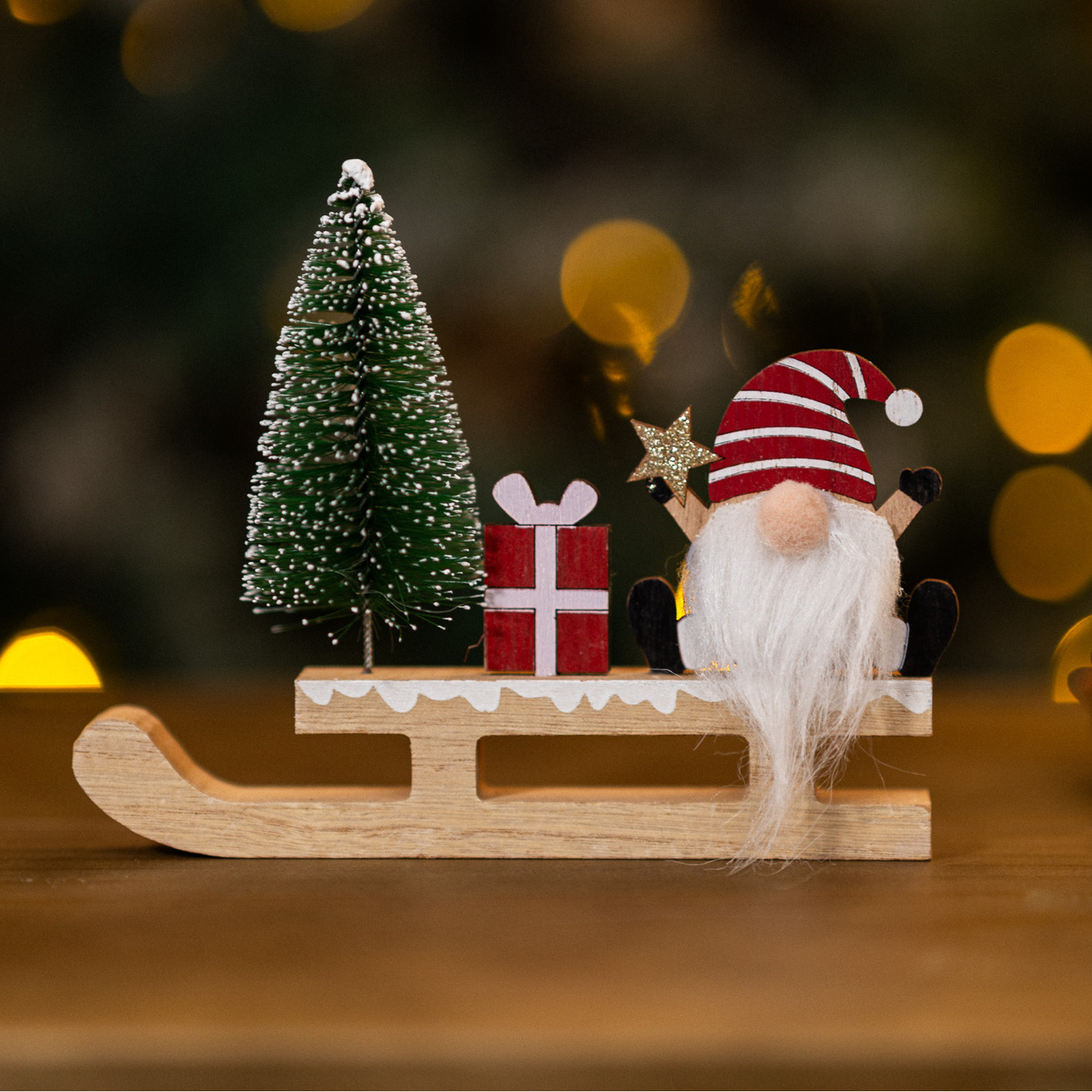 Santa Sleigh Gonk Decoration