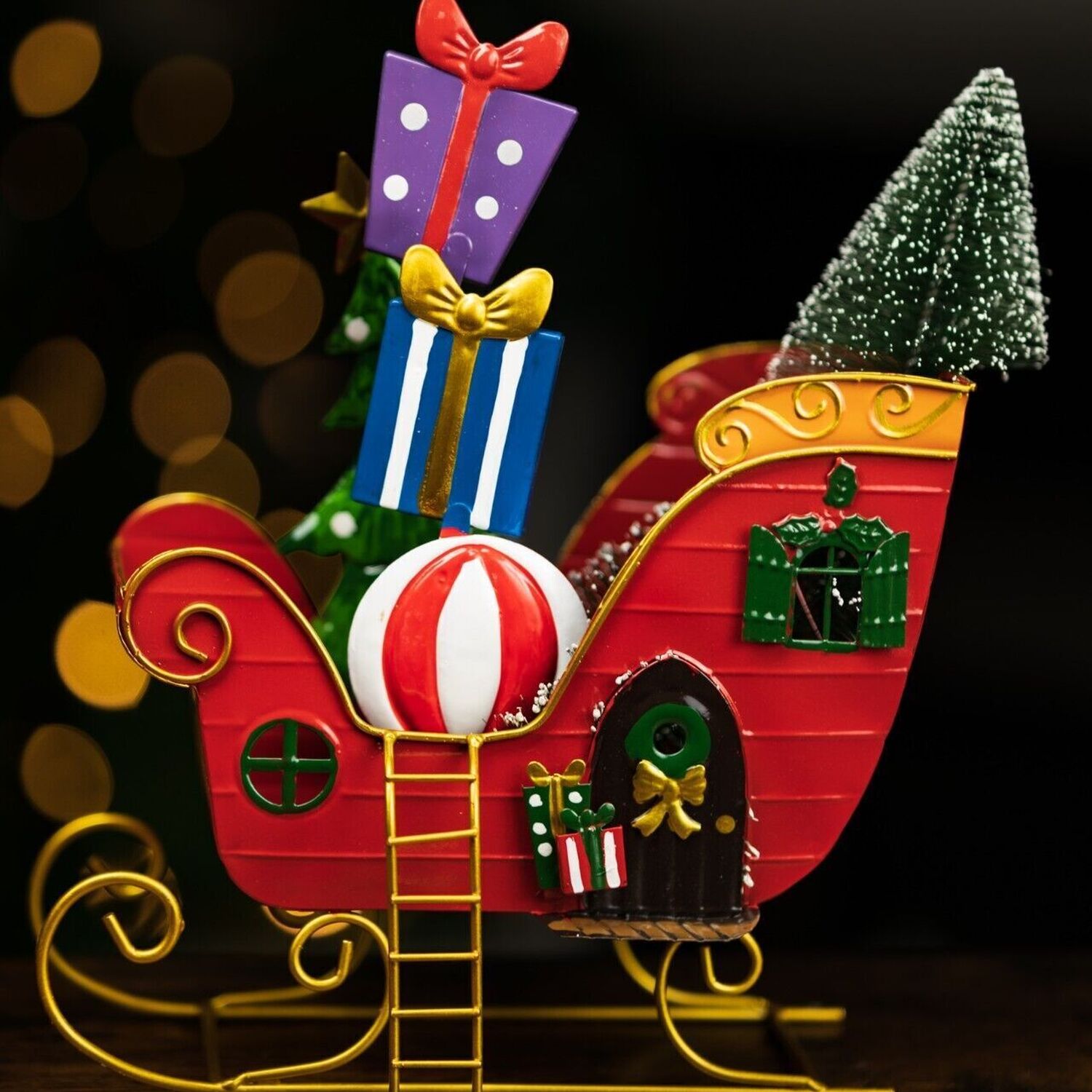 Santa Sleigh Decoration