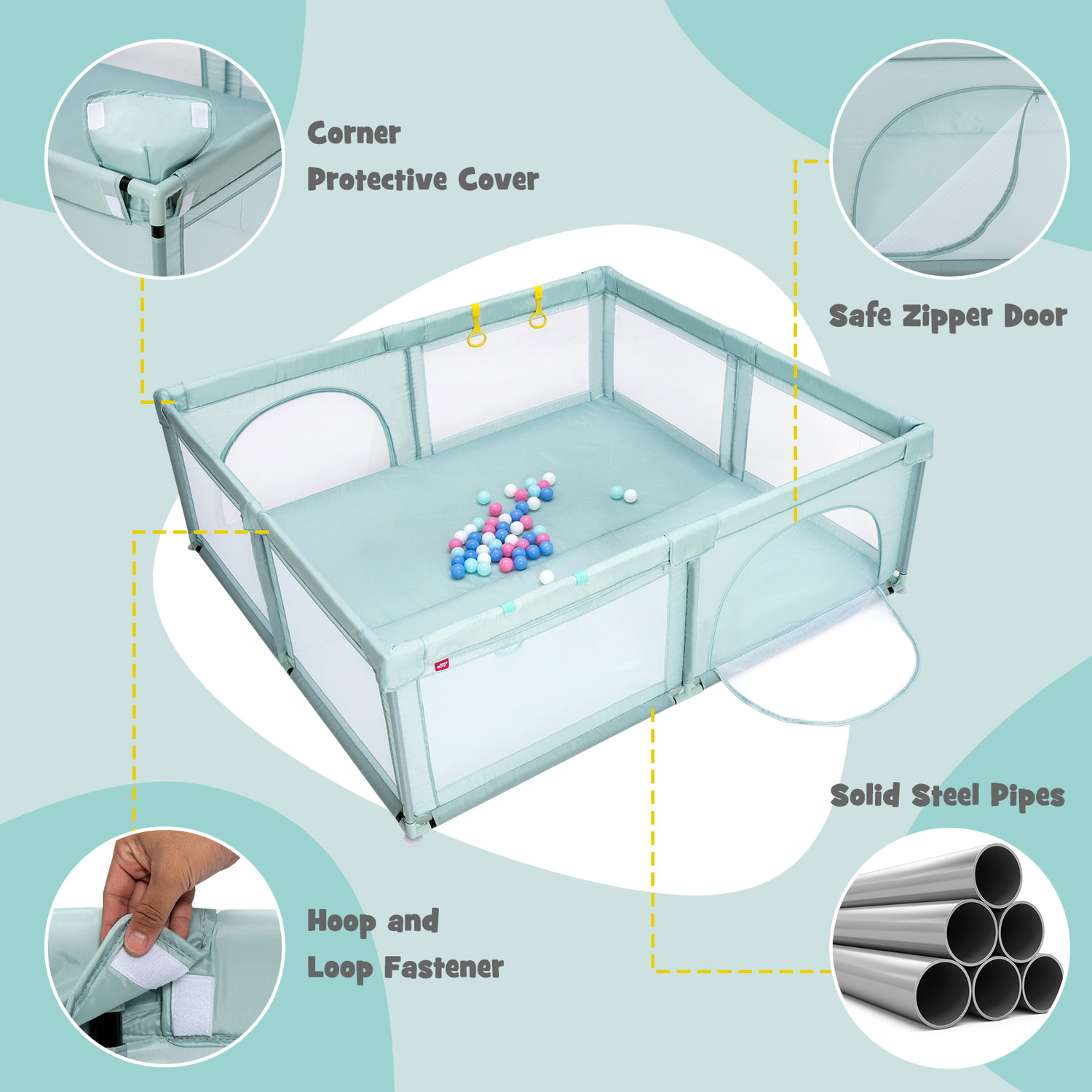 Baby Playpen Portable Large Safety Infant Activity Center