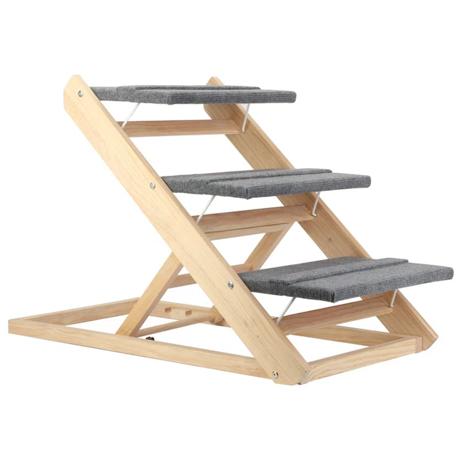 3-Step Foldable Wooden Pet Stair