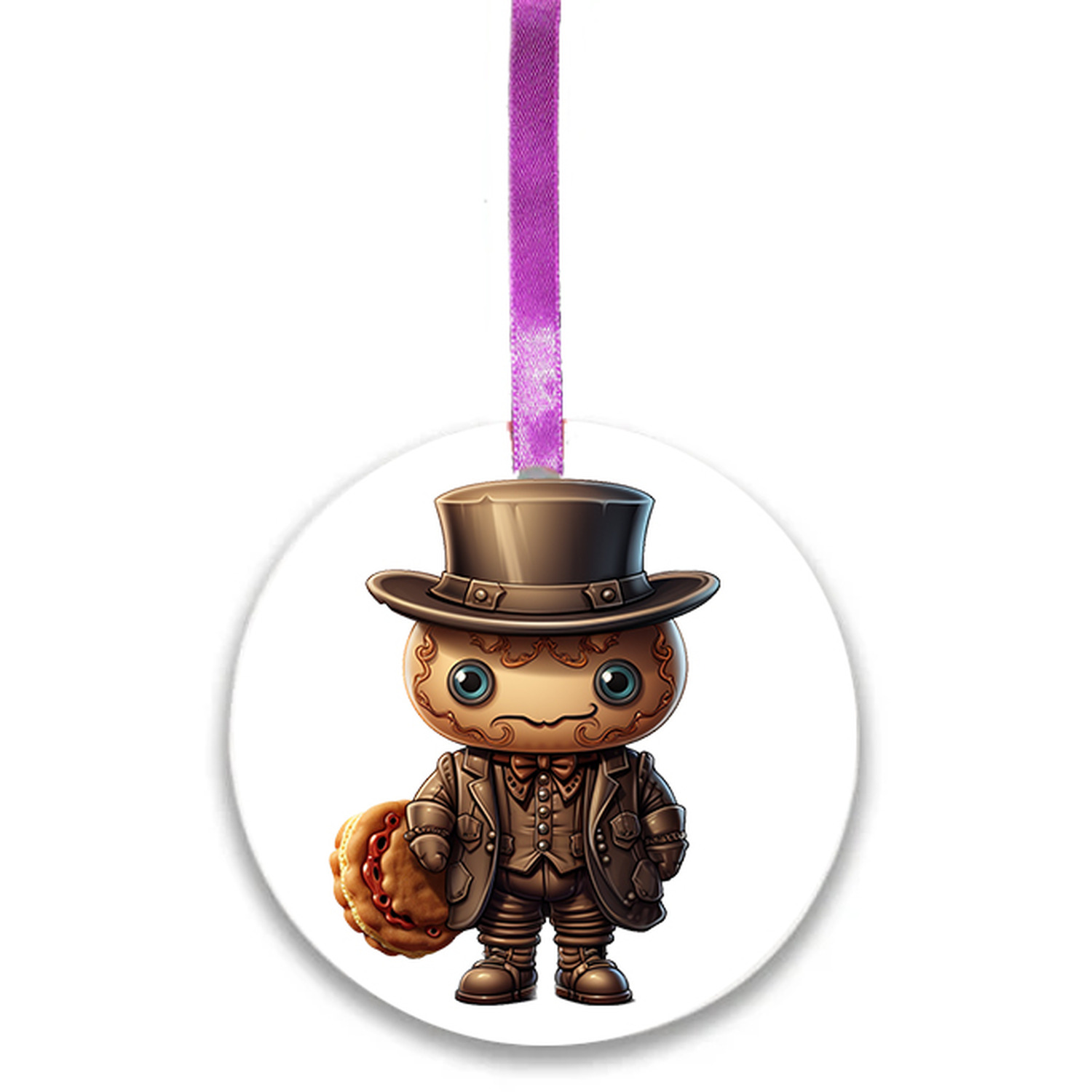 Gingerbread Man Steampunk Metal Decoration