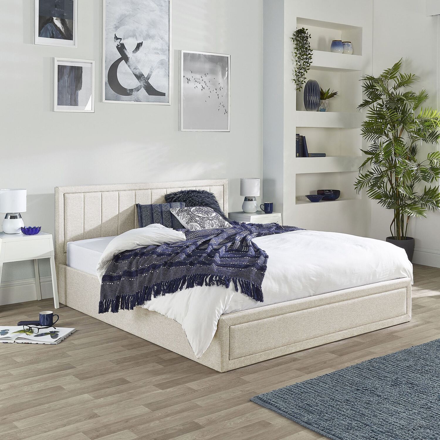 Cotswold Frame Quilted Headboard Ottoman Bed