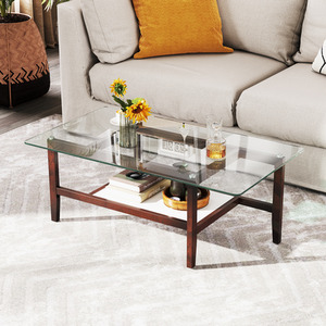2-Tier Glass Coffee Table