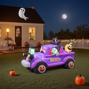 Witch and Horror Frankenstein Inflatable Halloween Decoration