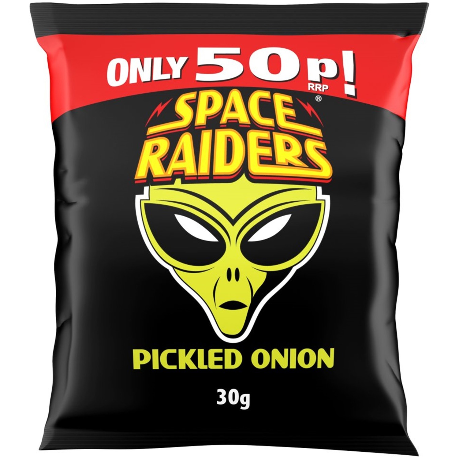 Space Raiders Pickled Onion Crisps Pack of 36 x 30g Bag
