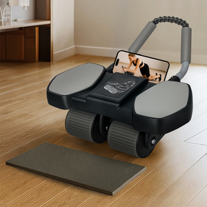 Four-Wheel Ab Roller with Elbow Support and Rebound System