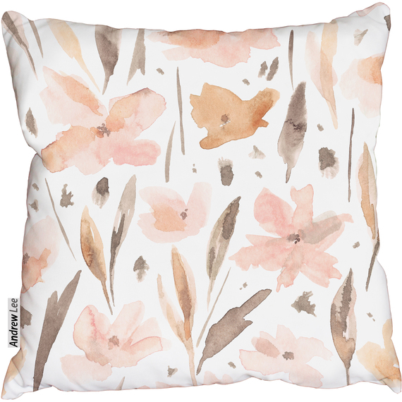 Elegant abstract floral trendy flower Cushion