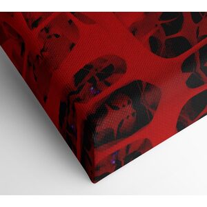 Red Squares Canvas Print Wall Art
