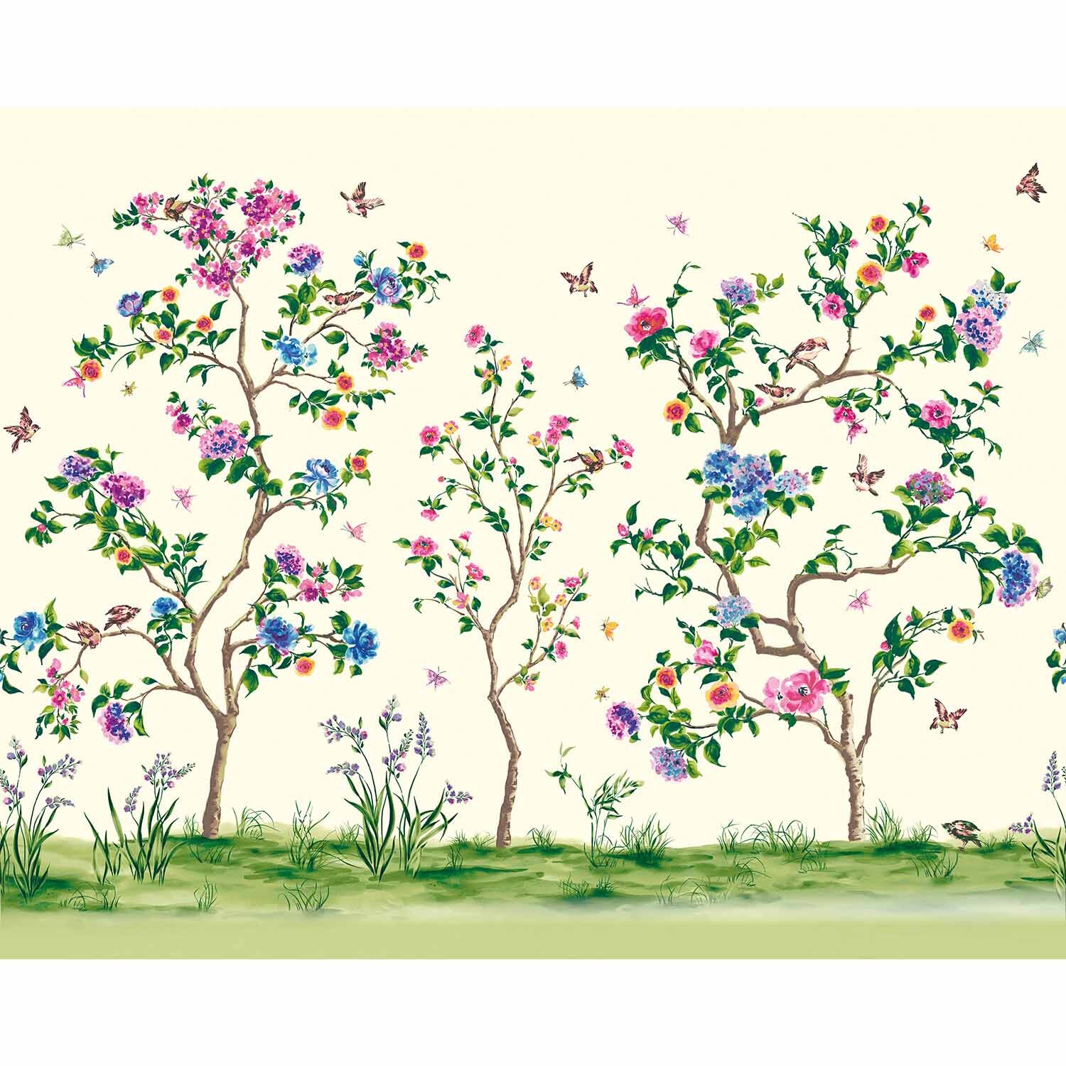 Oriental Flower Tree Wall Mural