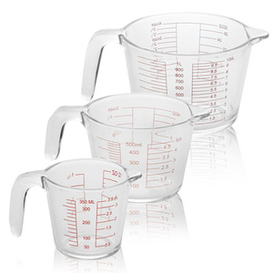 Set of 3 - Glass Measuring Jugs
