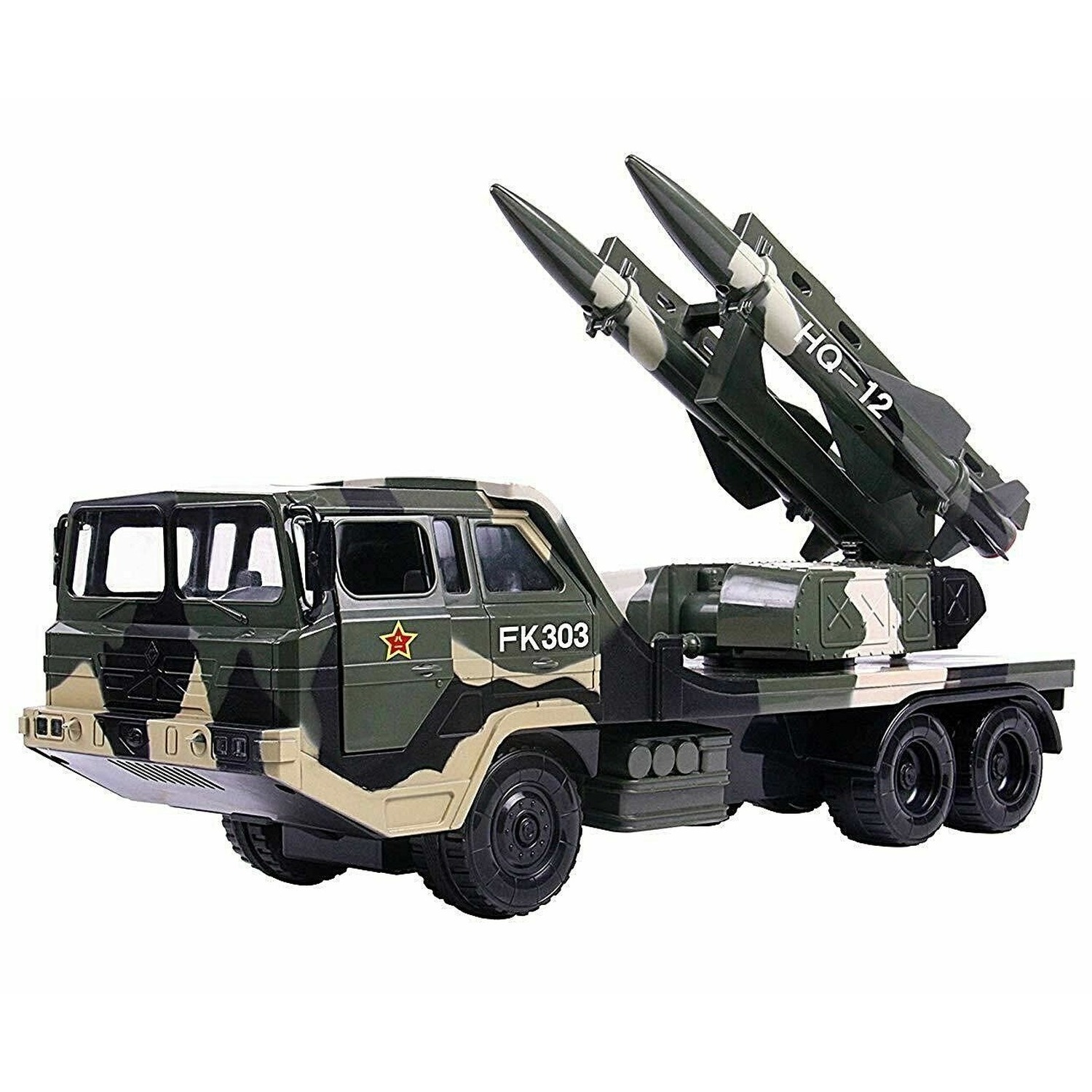 Military Missile Transport Army Truck Long Range Missile Toy Kids ...