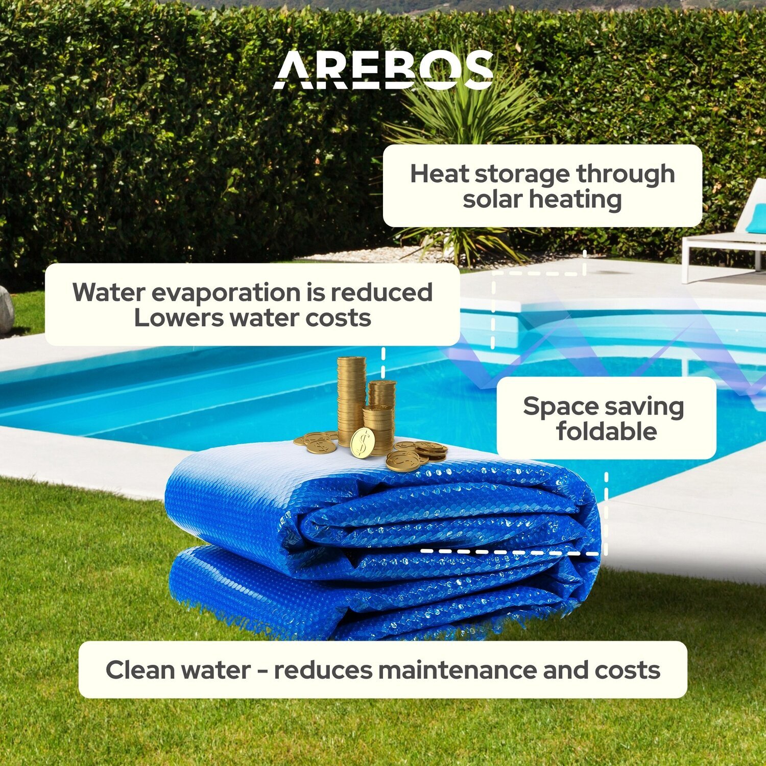 Pool Solar Foil Cover Solar Cover Round Solar Roll Cuttable