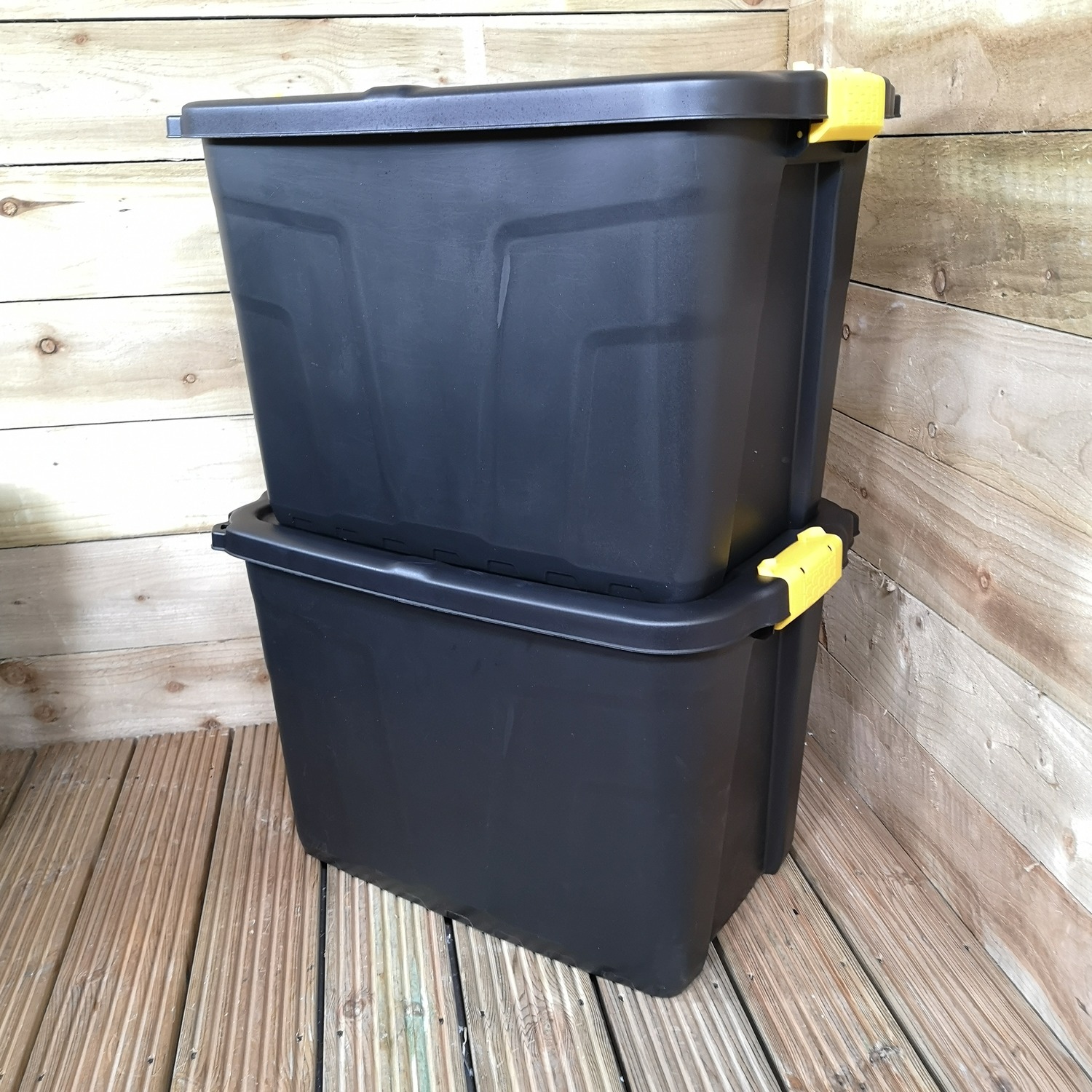 Pack of Heavy-Duty Storage Tubs with Clips