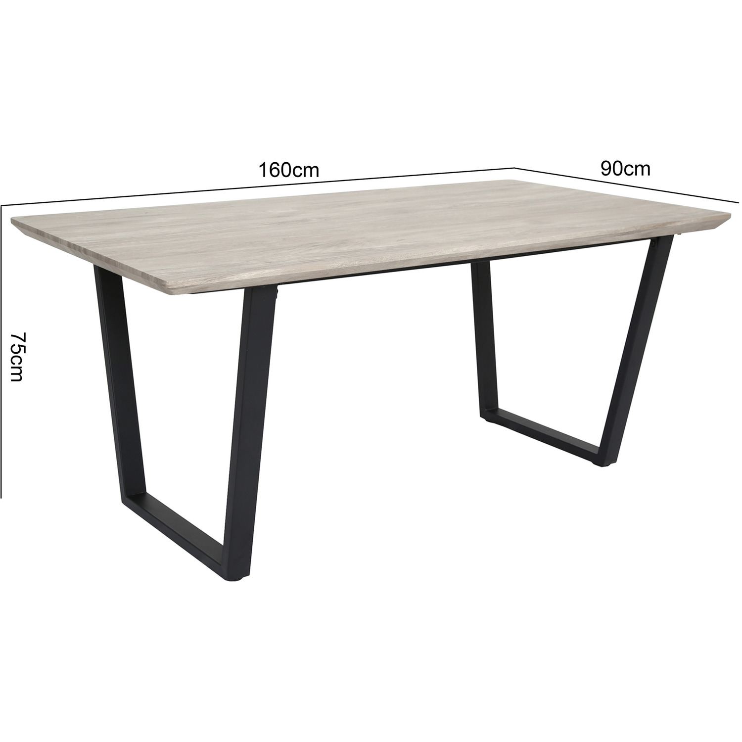 Wood-effect Dining Table Set with 6 Thetis Boucle Chairs