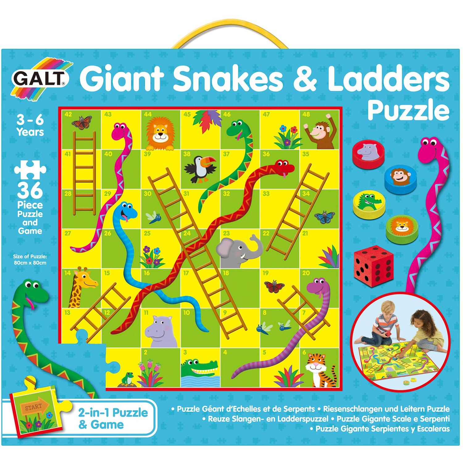 Giant Snakes and Ladders Puzzle
