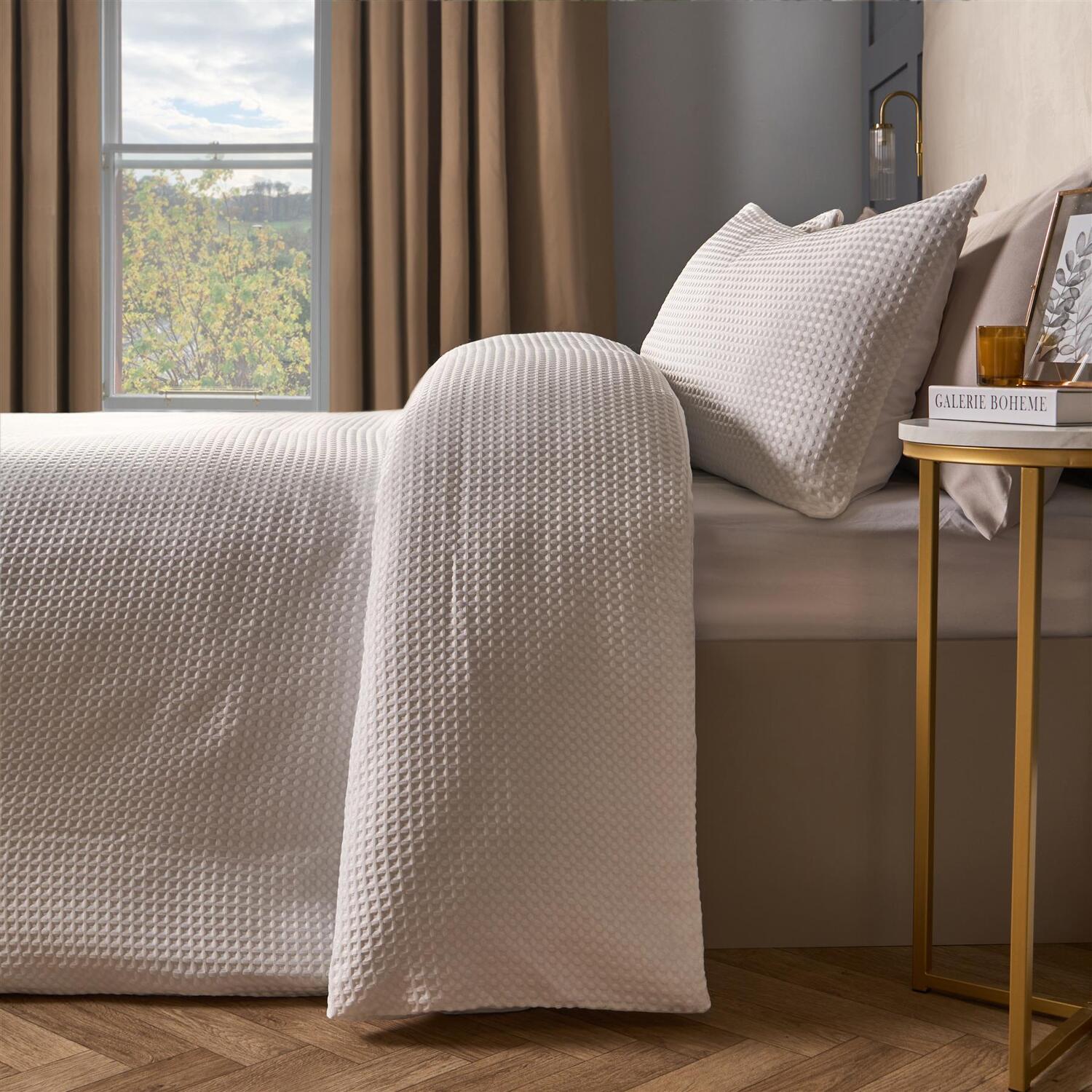 Waffle Texture Duvet Cover Set