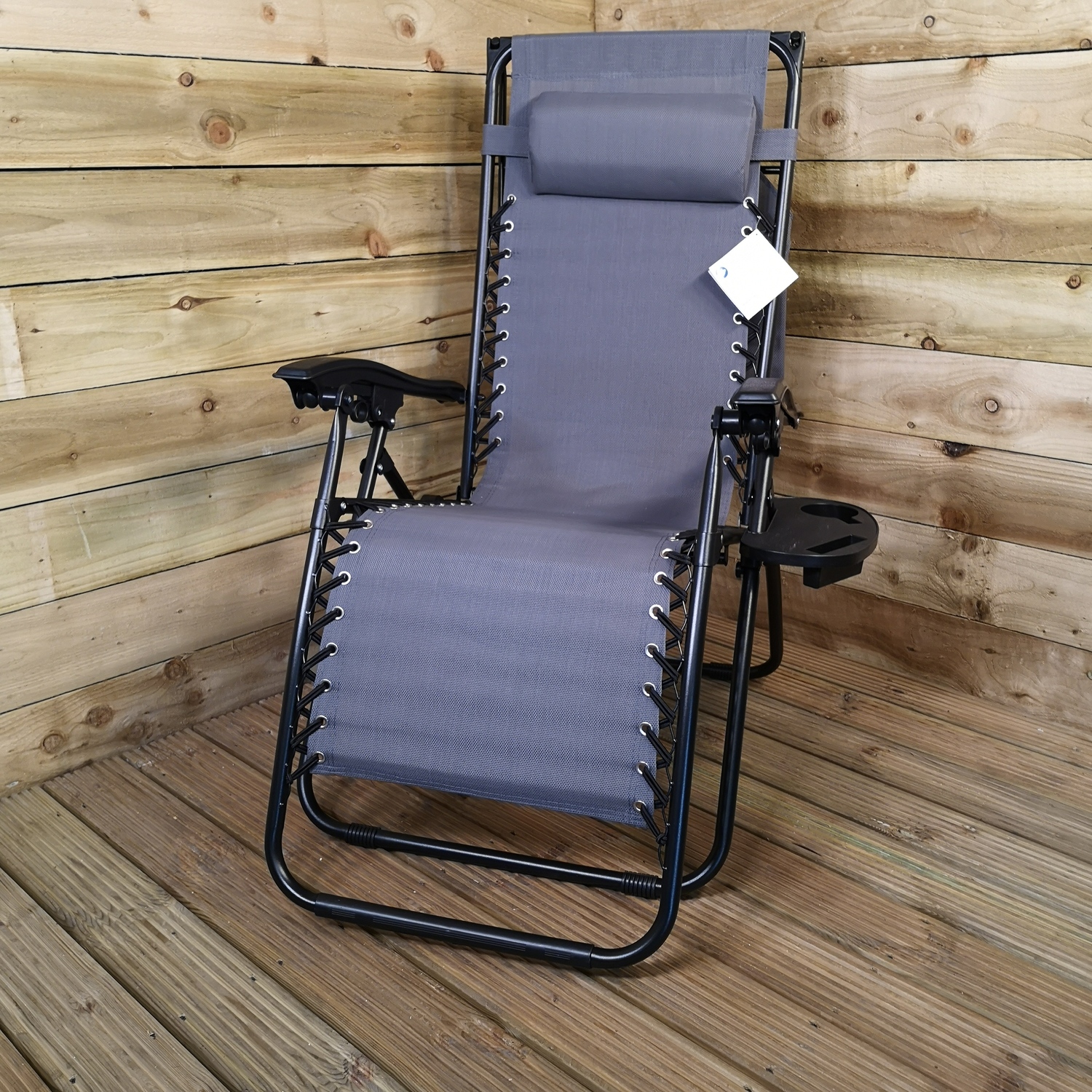 Multi Position Garden Gravity Relaxer Chair Sun Lounger with Canopy