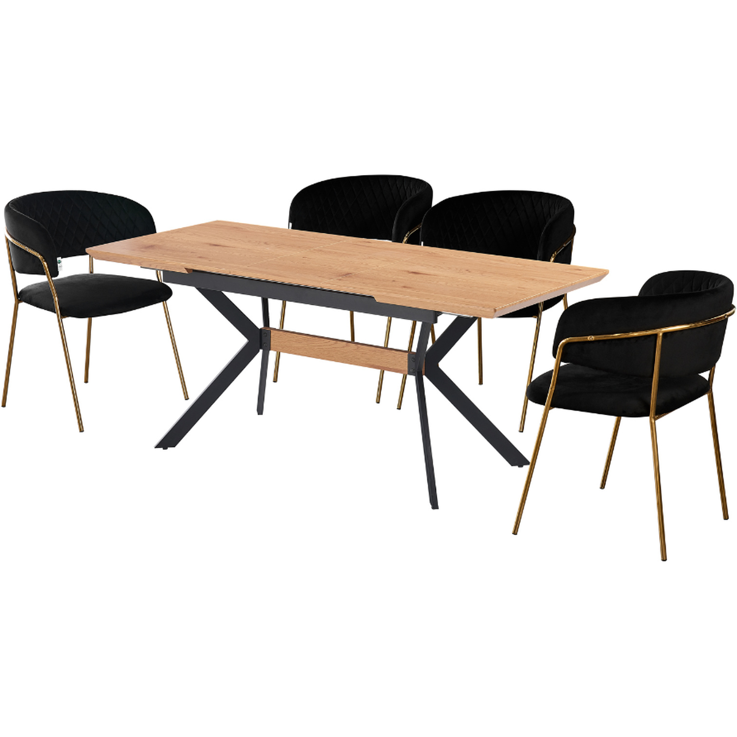 Atarah Blaze LUX Dining Set Includes a Table and 4 Chairs