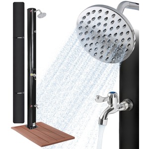 Solar shower 40 L with integrated thermometer with foot shower