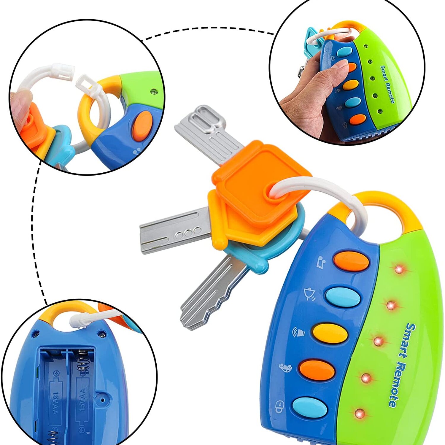 My First Mobile Phone and Car Key Fob Toy for Children Toddlers