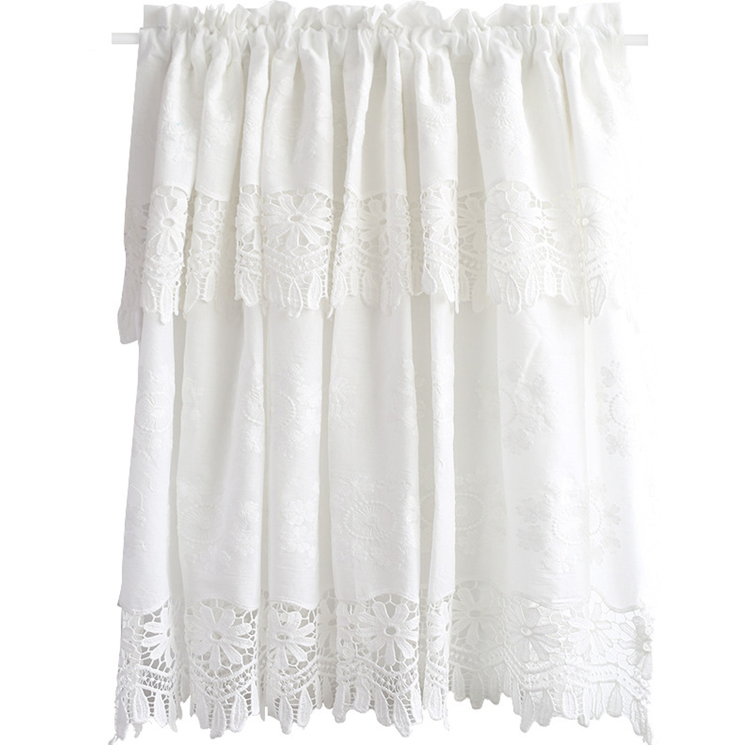 Double Lace Half Curtain