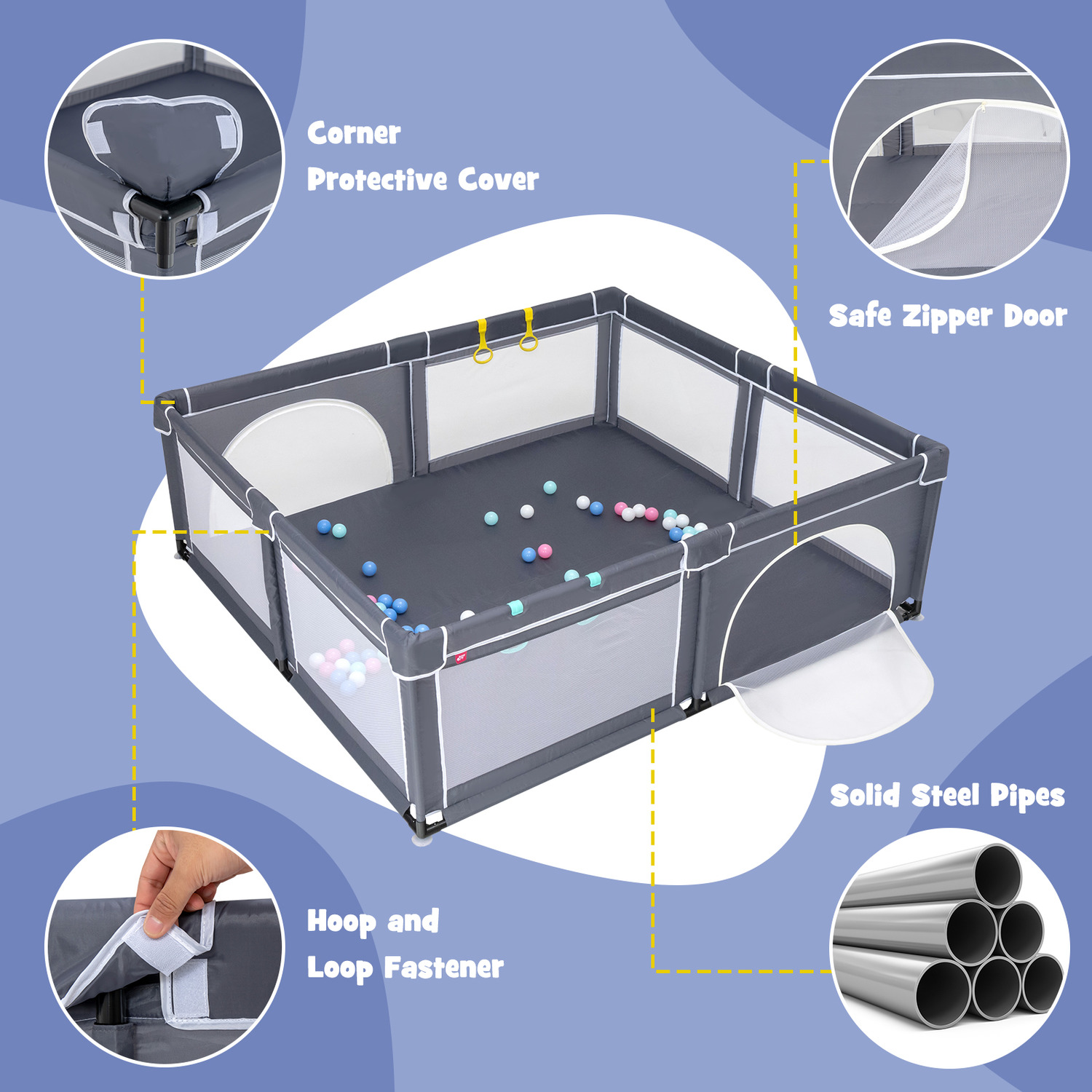 Baby Playpen Portable Large Safety Infant Activity Center