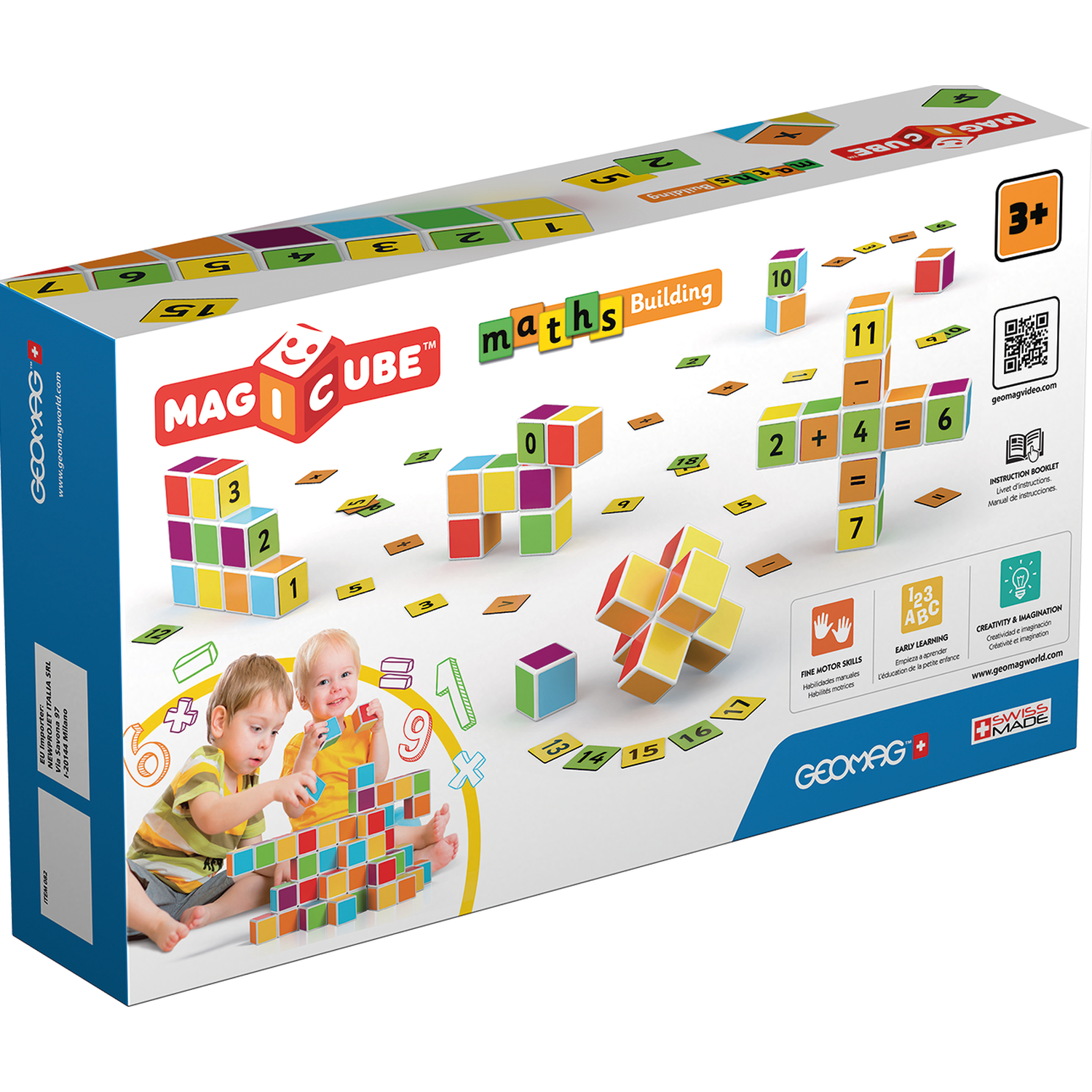 Geomag Magicube Maths Building 10 Magnetic Cubes