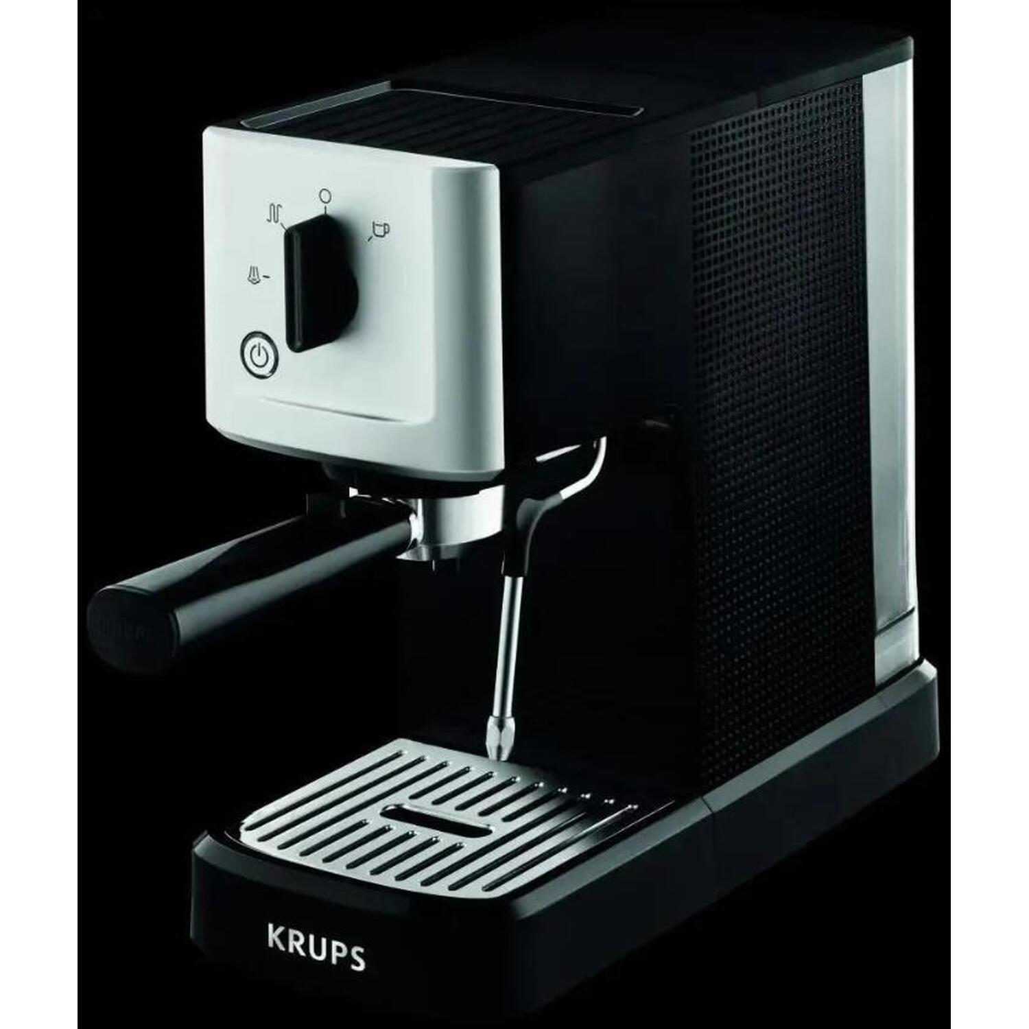 Krups XP3440 Espresso Machine Stainless Steel 1.1L - Black - EU PLUG