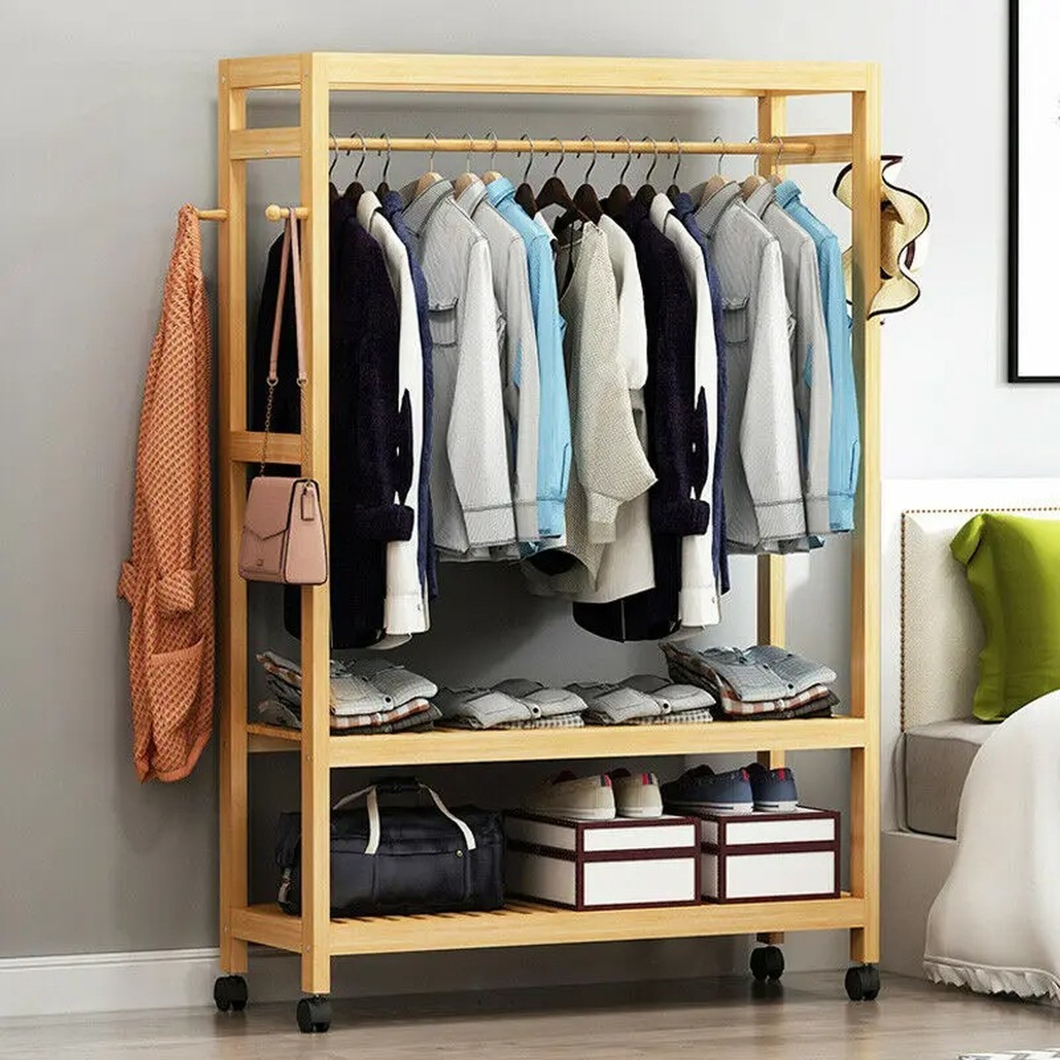 Clothing Storage Unit With Shelf