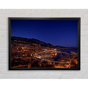 Monte Carlo Night Lights Framed Print Architecture Prints