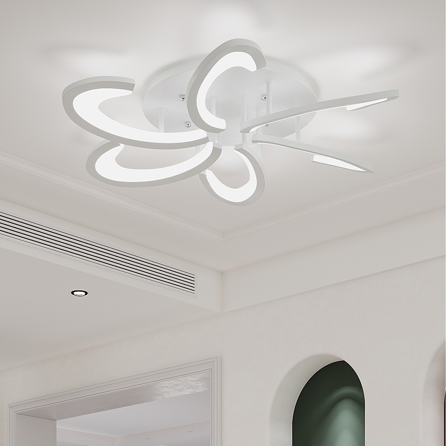 Sculptural Petal Form LED Energy Saving Ceiling Light