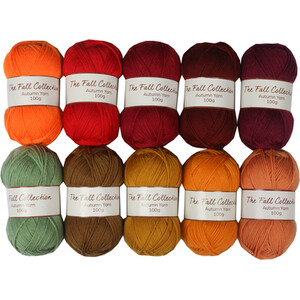 Pack of 10 Autumn Wool Yarns