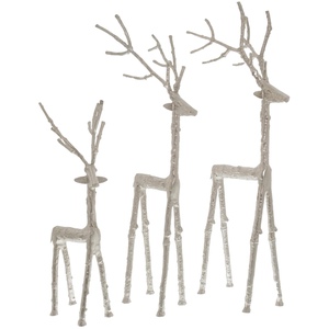 Majestic Silver Stag Ornament For Seasonal Displays