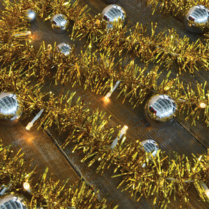 20 LED Bauble and Tinsel String Light