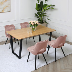 Provence Dining Set - Oak Veneer Dining Table with 4 Chairs