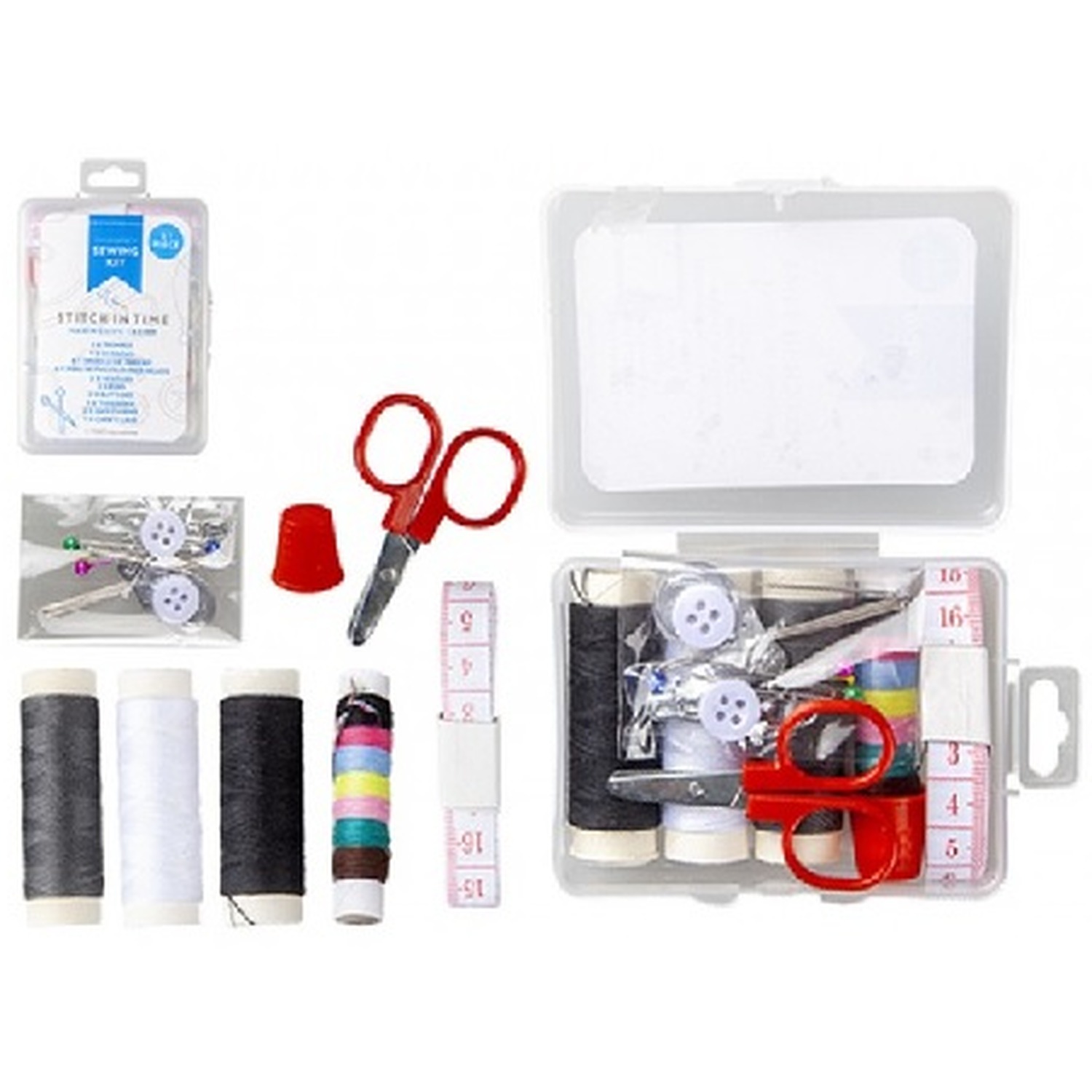 21 Piece Emergency Travel Sewing Kit with Carry Case and Accessories
