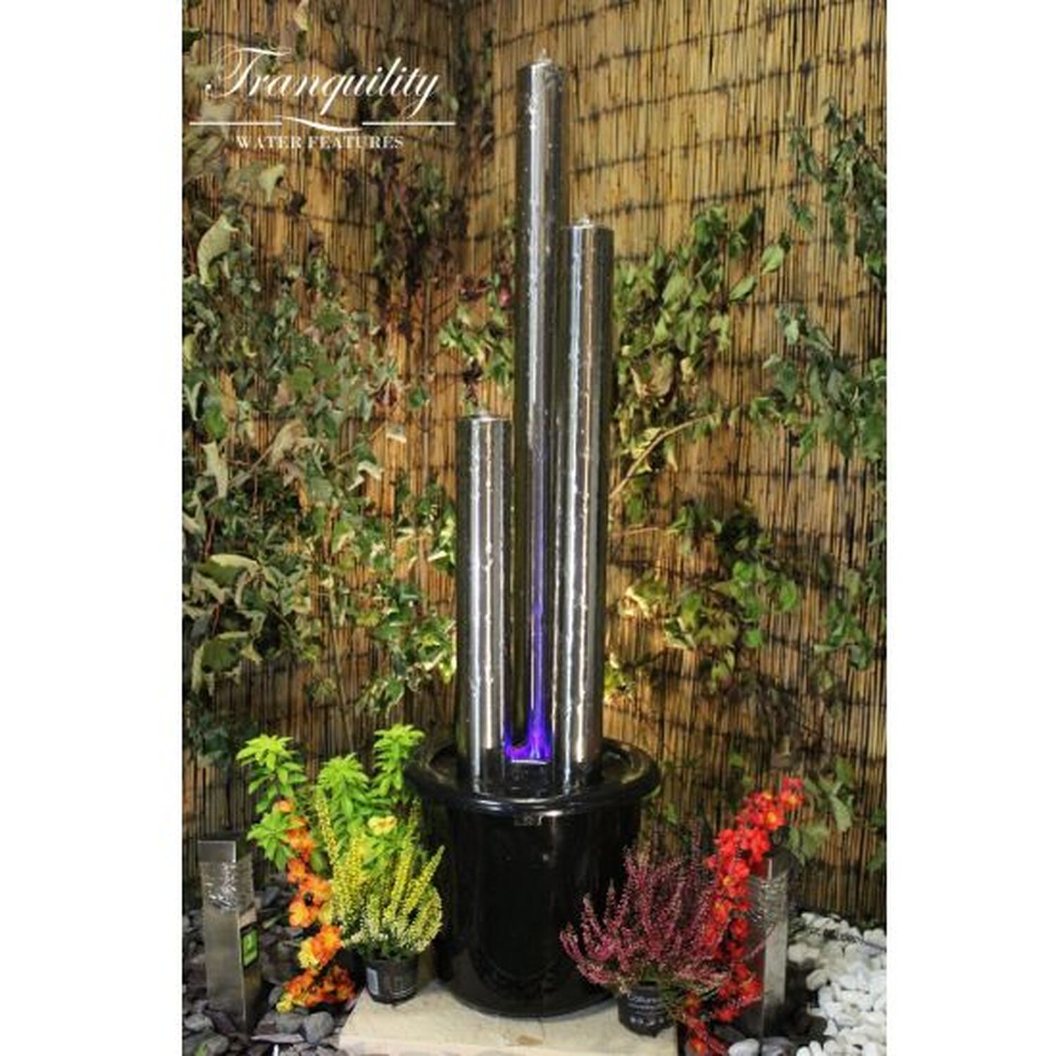 1.37m Stainless Steel Tube Modern Metal Solar Water Feature
