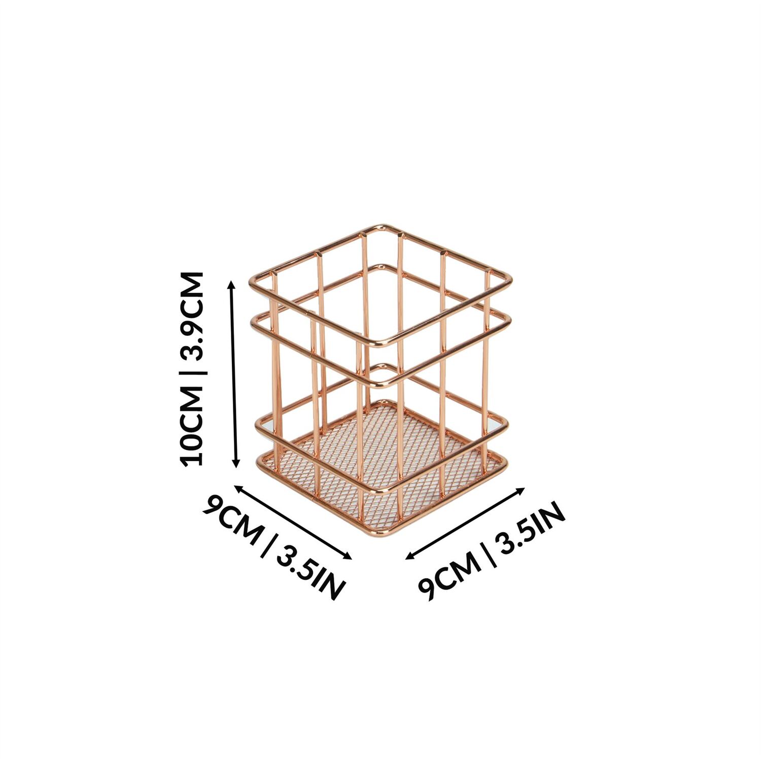 Set of 4 - Rose Gold Organisation Baskets