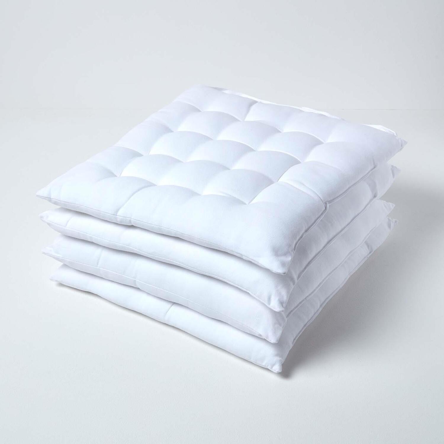 Solid Cotton Seat Pad with Button Straps