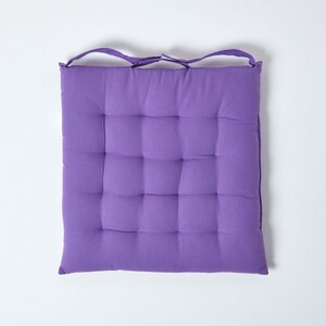 Solid Cotton Seat Pad with Button Straps
