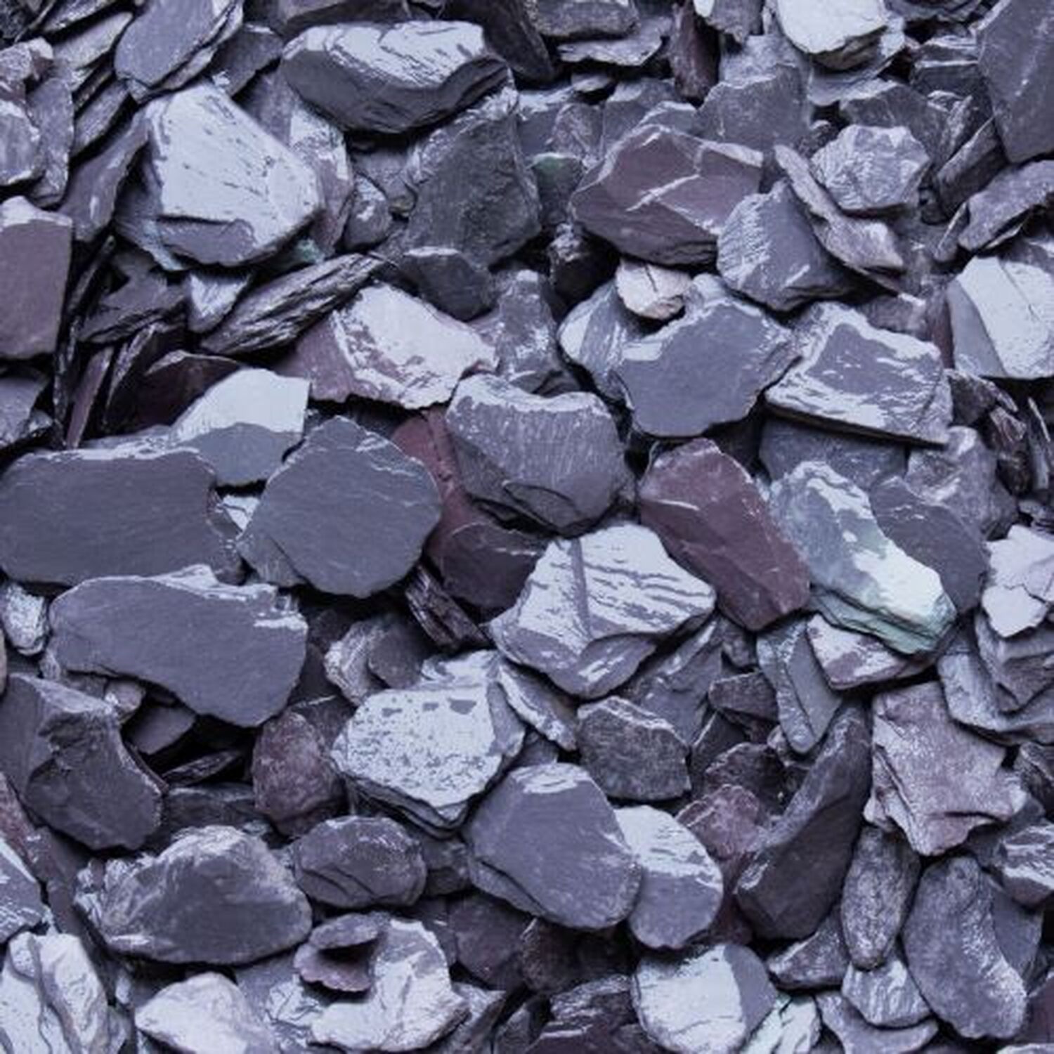 Plum slate 40mm Decorative Slate Bulk Bag 850Kg