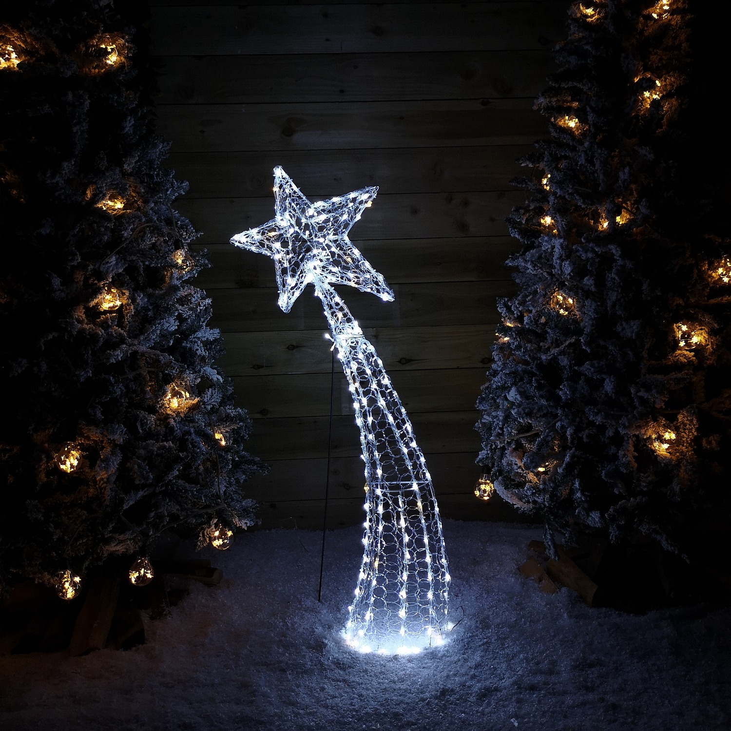 Light up Soft Acrylic 2D Shooting Christmas Star