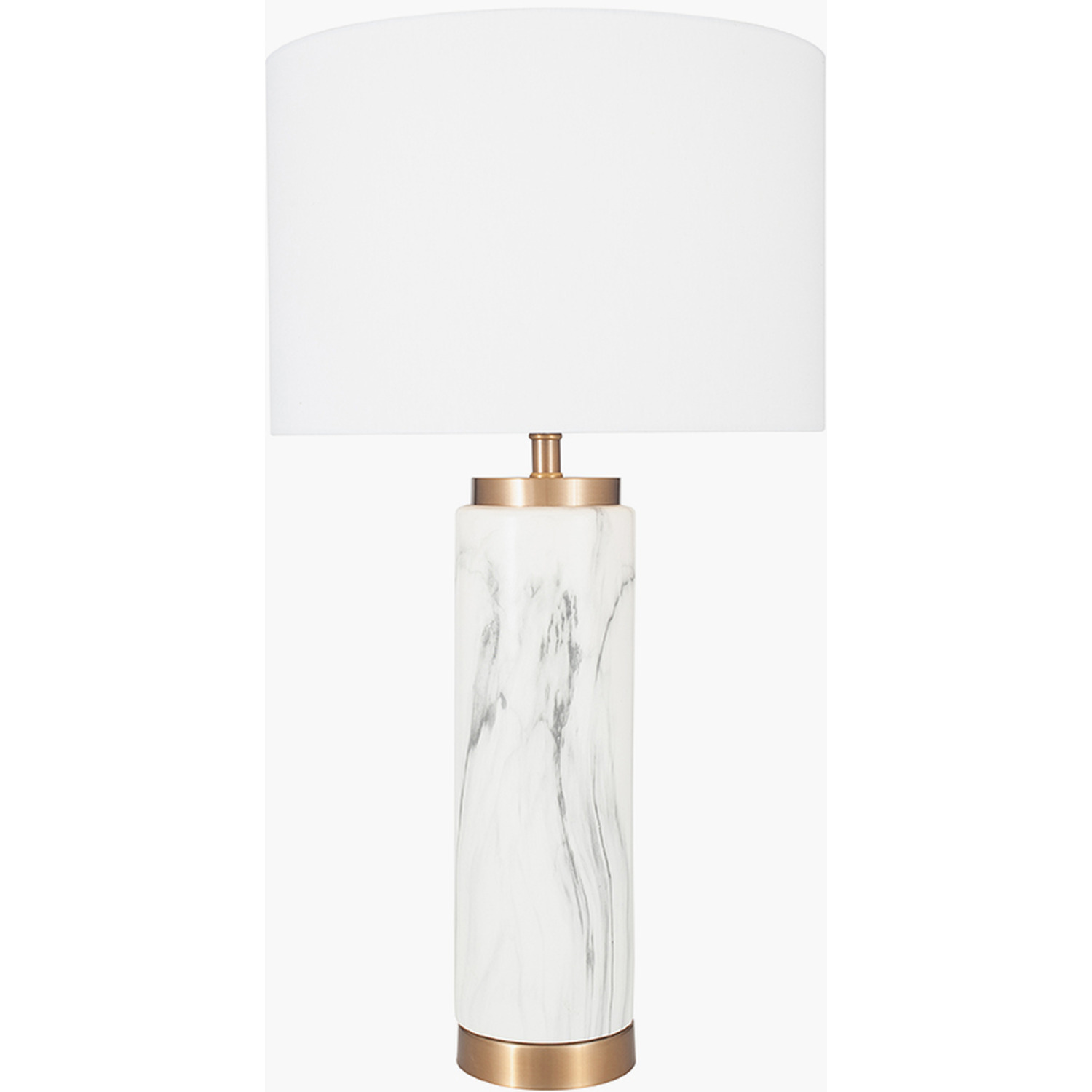 Marble Effect Ceramic Tall Table Lamp For Living Room