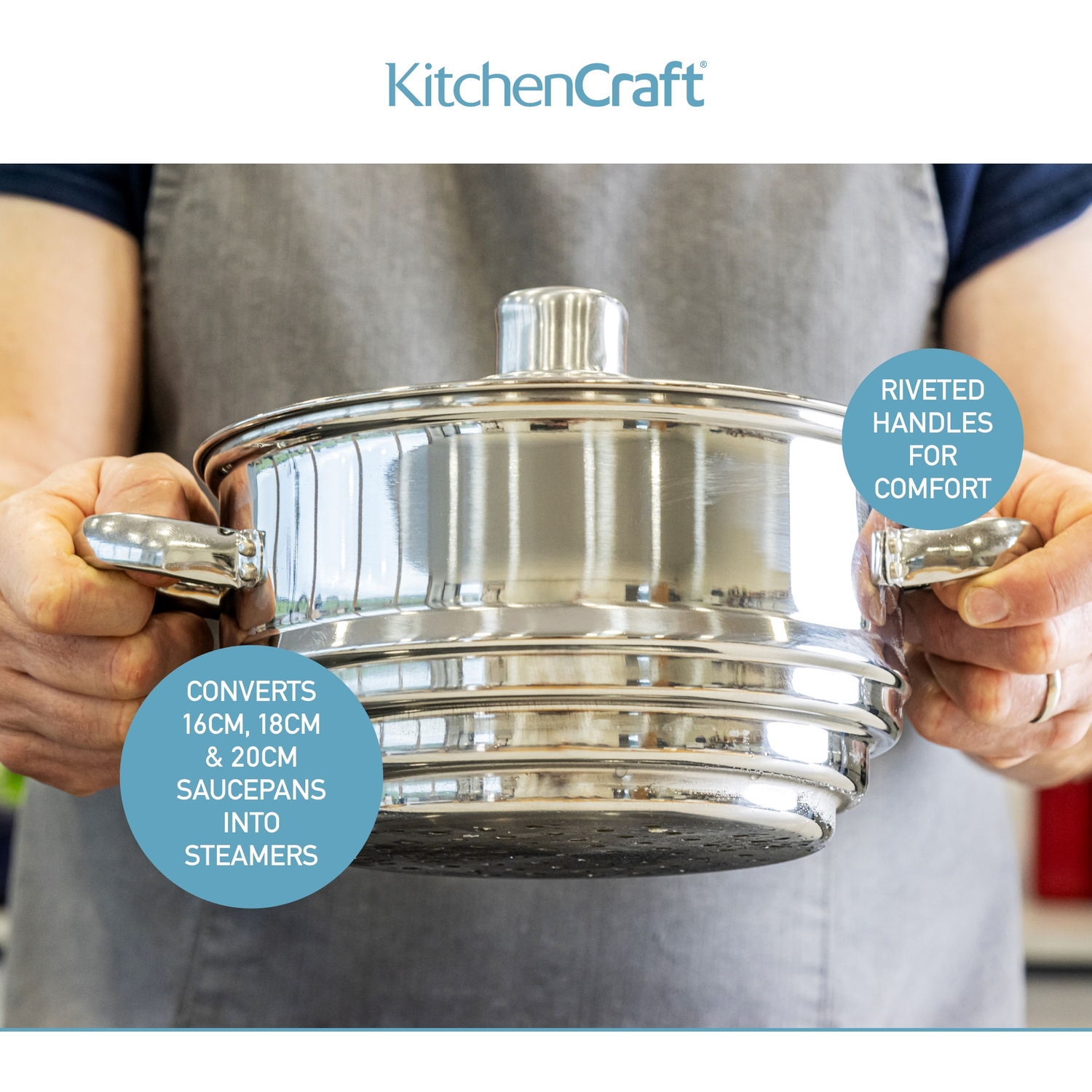 KitchenCraft Stainless Steel Universal Steamer