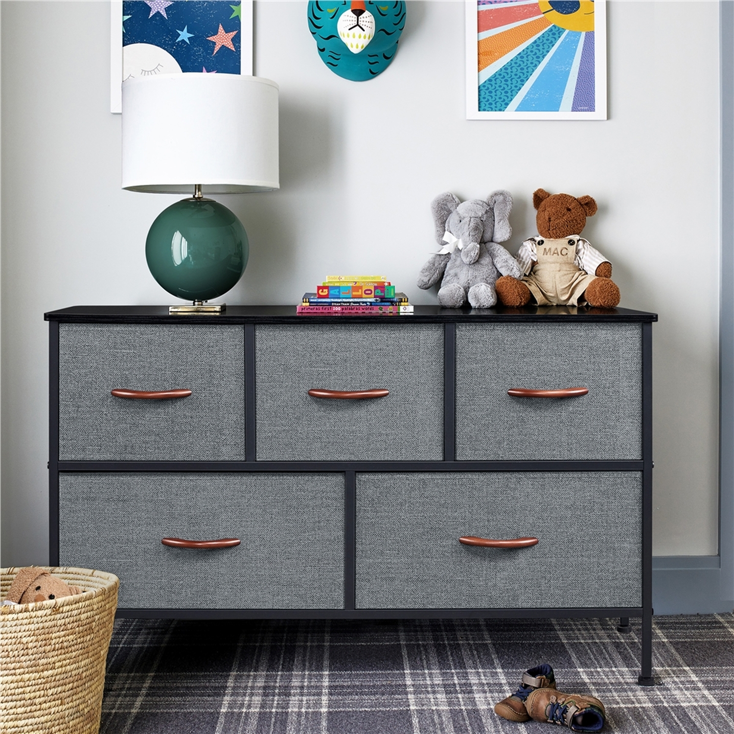 5-Drawer Fabric Storage Tower