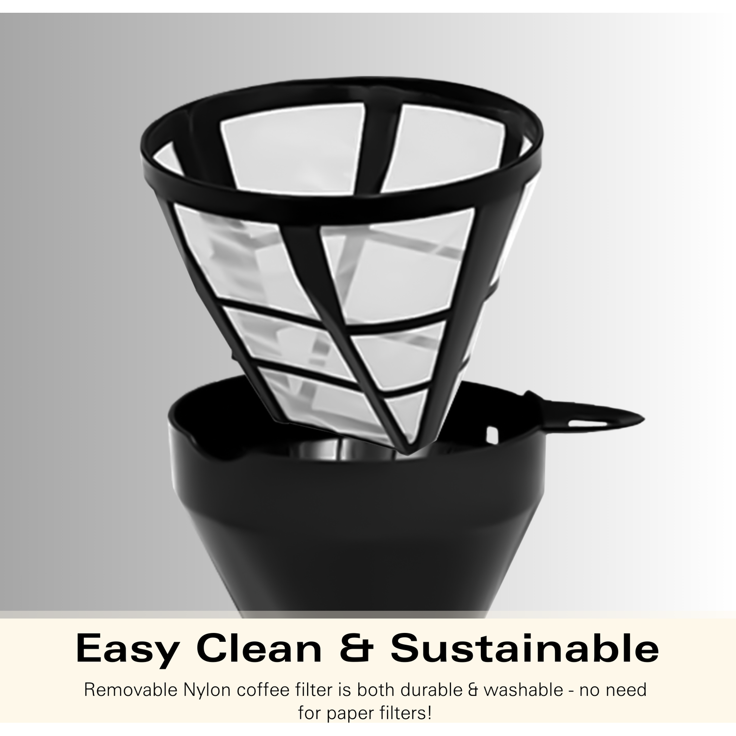 Ella 1.5L Matte Black Filter Coffee Machine